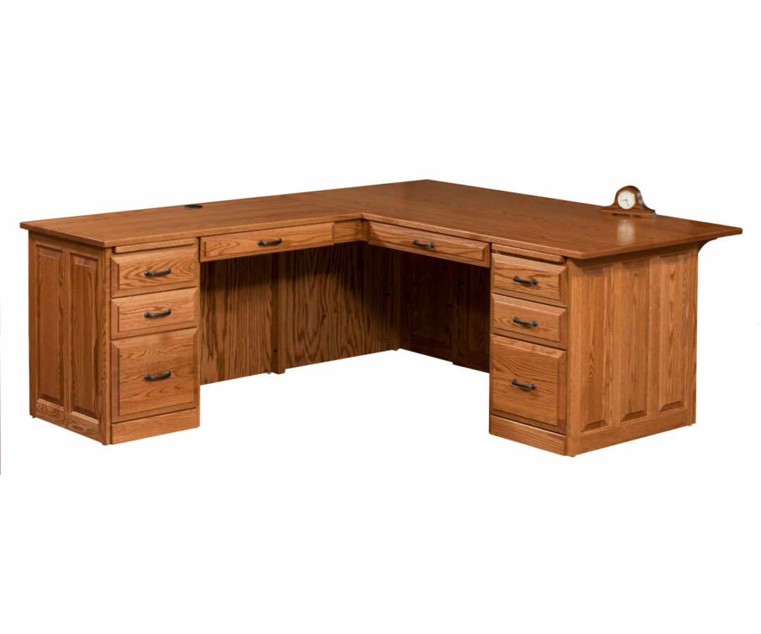 Traditional Executive L-Desk - Miller House Furniture